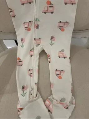Carter's | One Pieces | 8 Mth Ivory 10 Cotton Baby Footie With Cute Ice ...